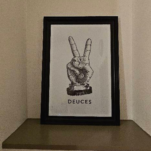 Deuces Print Funny Bathroom Poster Retro Funny Bathroom Wall Digital ...
