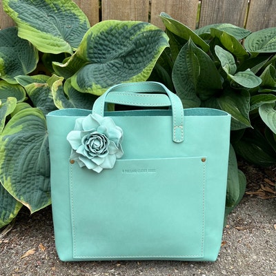 Black Leather Iris Flower Brooch/hairclip, Real Leather Pin, Floral ...