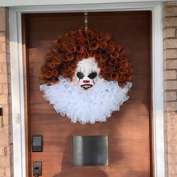 Halloween Wreath Creepy It Themed Wreath Pennywise Themed Wreath