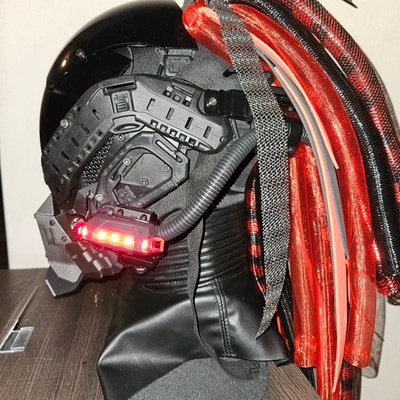 Cyberlox Dread Goth Red Black Redweb Metallic Hair Falls - Etsy