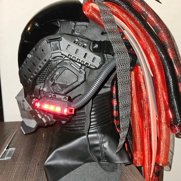 Cyberlox Dread Goth Red Black Redweb Metallic Hair Falls - Etsy