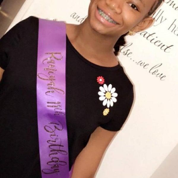 Custom Girl Sash | Custom Child Sash | Birthday Girl Sash | Tiara ...