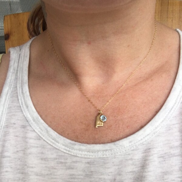 Alabama Necklace Alabama State Charm Necklace Personalized in Gold or ...