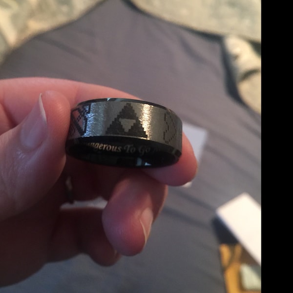 Star Wars Sith Code Design Mens Tungsten Carbide Wedding Band 10mm ...