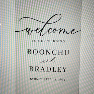 Wedding Welcome Sign, Welcome to Our Wedding Poster, Script Welcome ...