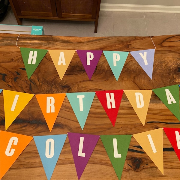 Build Your Own Bunting Banner | Personalised Plain Colour Flags | 21cm ...
