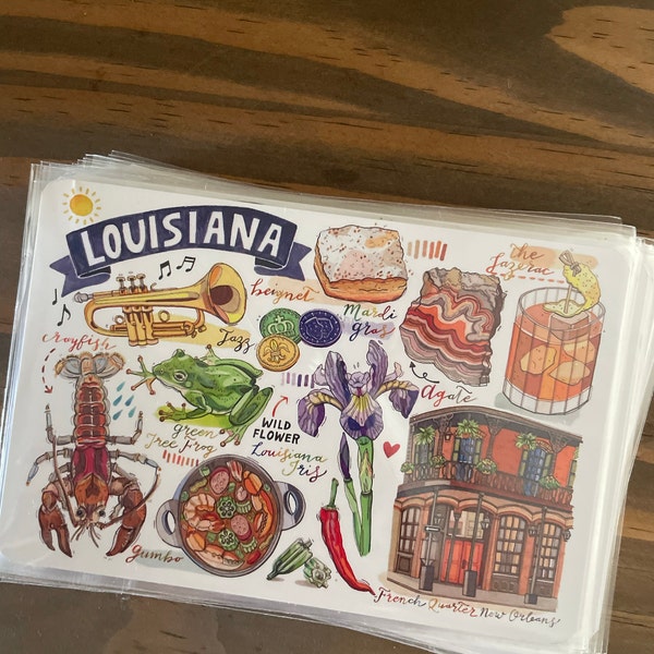Louisiana State Postcard. - Etsy