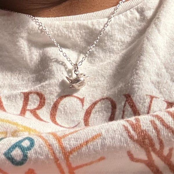 Handmade Sterling Silver Wren Necklace, Bird Jewelry (46cm Chain) - Etsy