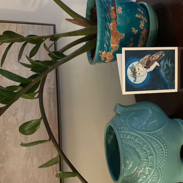 The Wisdom of Winter Stillness. Winter Holiday Owl. Celtic Solstice Owl ...