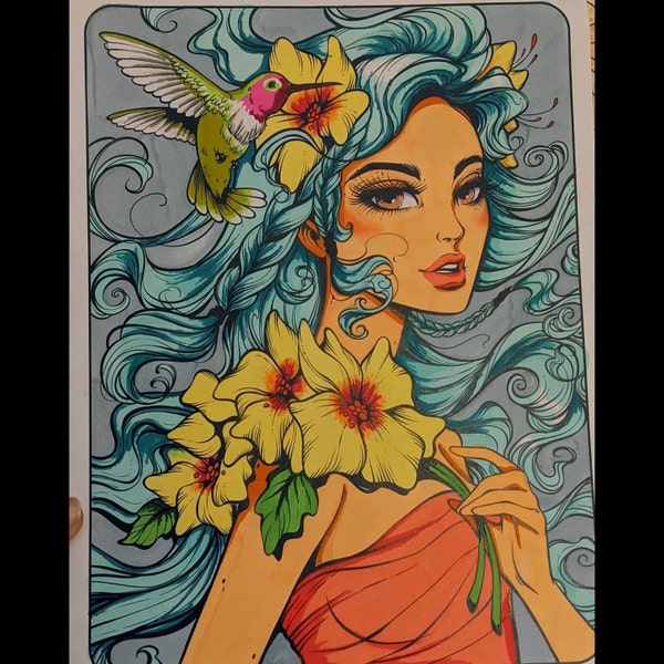 Muse - Adult Coloring Page - Etsy