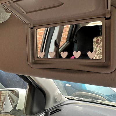 Heart Car Mirror Decal, Car Mirror Sticker, Rear View Mirror Decal, Car ...