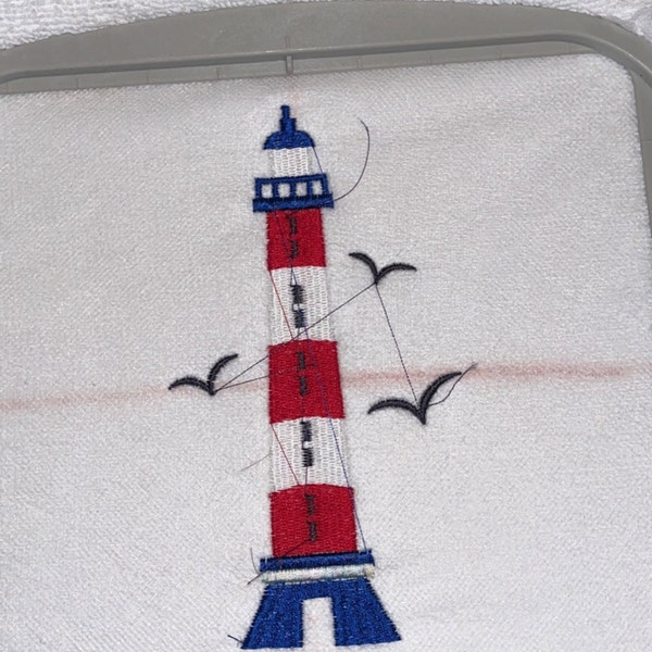 Lighthouse Embroidery Design. Mini Lighthouse Embroidery. Machine ...