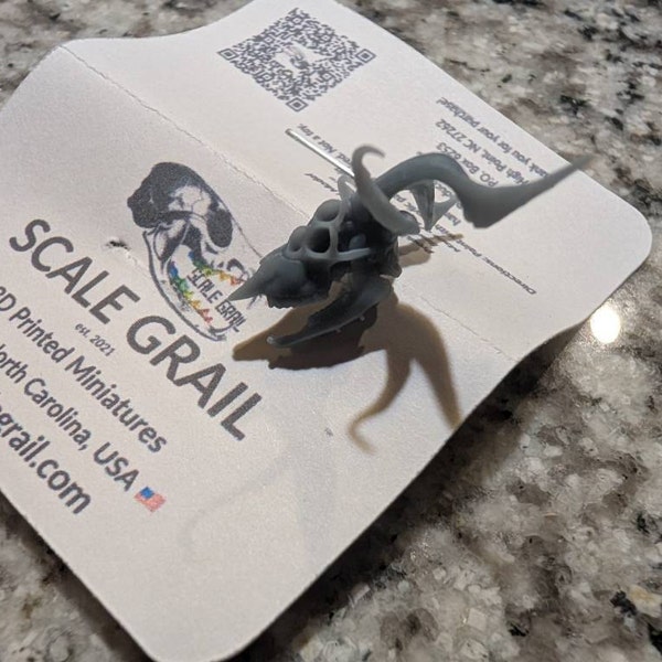 Demon Goat Skull - 1:24 Scale Miniature Cranium Size for Occult Diorama ...