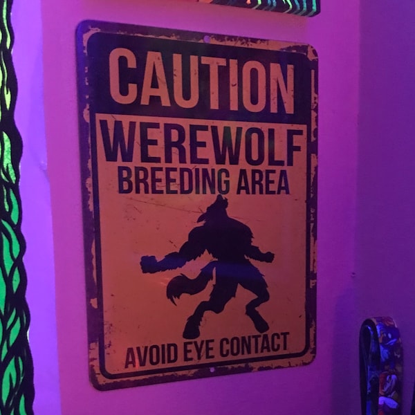 Werewolf Sign, Werewolf Breeding Area, Werewolf Gift, Urban Legends ...