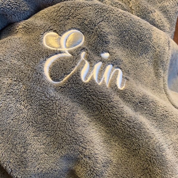 Custom Embroidered Robe, Personalized Robe, Embroidered Plush Robe ...
