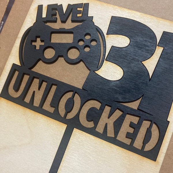 Gamers 16th Birthday Cake Topper, Geek Birthday Party, Level 16 ...