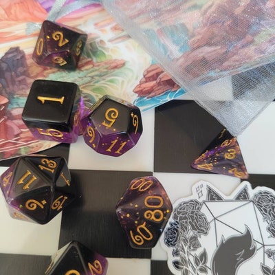 Pine Cone and Feather Wisps Dnd Dice Set, Polyhedral Dice, D&D Dice ...