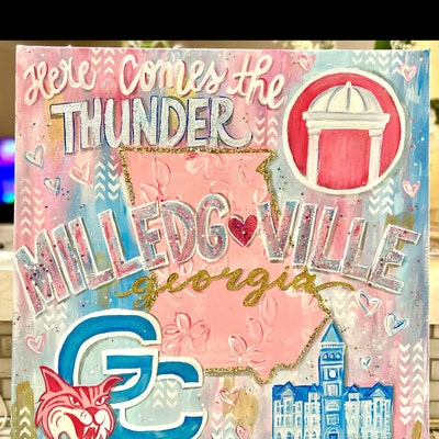 Custom Painted College Canvas - Etsy