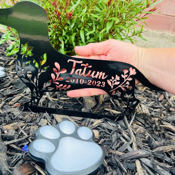 Custom Dachshund Memorial Stake, Metal Pet Grave Marker, Sympathy Gift ...