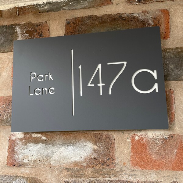 Modern Contemporary House Sign - Etsy