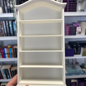 1/6 Scale Mini Curved Top Bookshelf / 5 Shelf / Mini Books / Bookcase ...