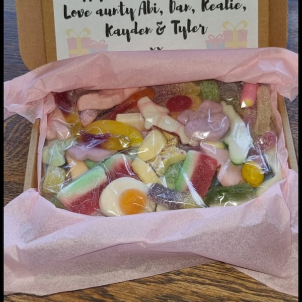 BIRTHDAY Sweet Box, Personalised Birthday Gift Box, Birthday Sweets ...
