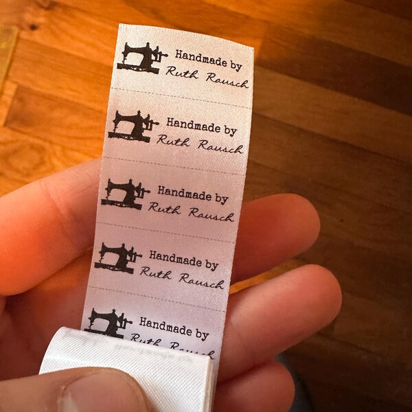 PREDESIGNED Custom Sewing Label Personalized LOGO Fabric Clothing Tag ...