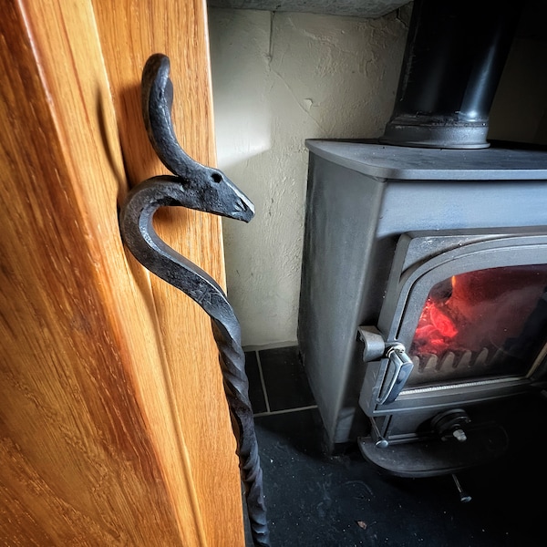 Rabbit Fire Poker / Hand Forged Hare Head / Blacksmith Fire Pit Tool ...