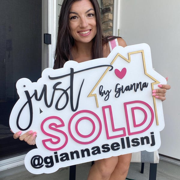 Sold Sign for Realtors, Closing Day Social Media Photo Prop, Real ...