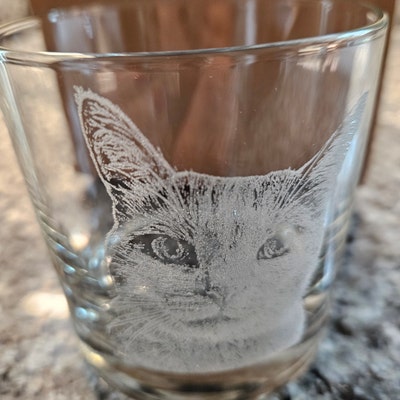 Personalized Photo Engraved Etched Whiskey Glass Whiskey Gift for Dad ...