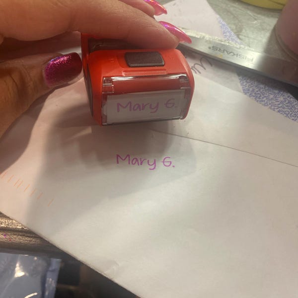 Personalised Teacher Stamp, Late Work Stamp, Absent Work Stamp, Mark ...