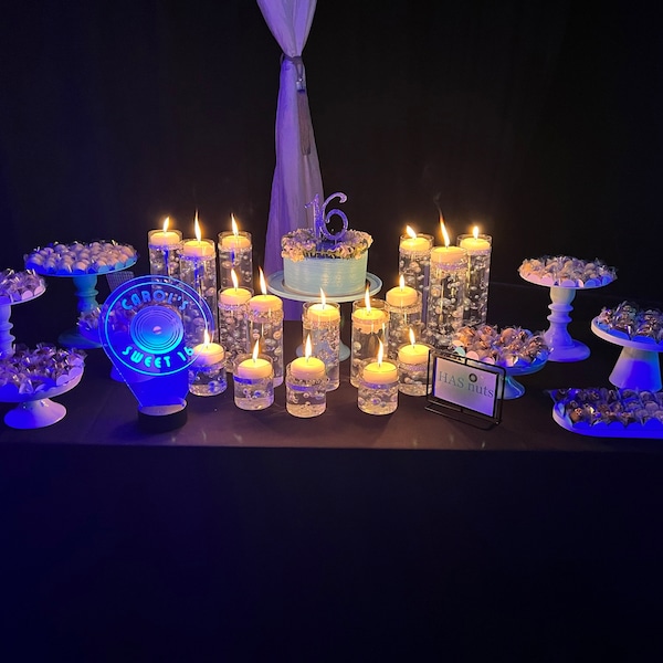 Custom Made LED Acrylic Light up Centerpieces - Create Your Own Logo or ...