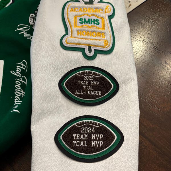 Chenille Custom Letterman Jacket Patch - Made in USA - Etsy