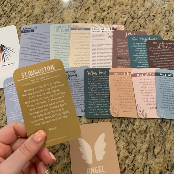 Catholic Prayer Card Bundle - Saint Prayer - Marian Cards - Catholic ...