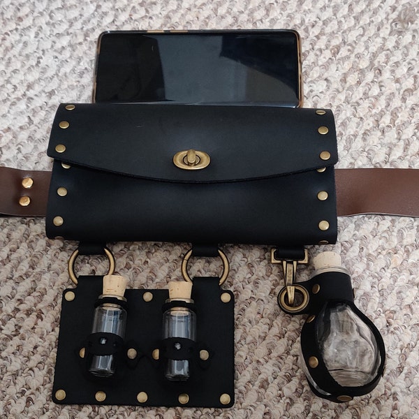 Leather Potion Vial Holster: Custom Costume Pouch - Etsy
