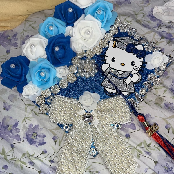 Graduation Kitty (cardstock) Bouquet Topper / Grad Cap Topper / Topper ...