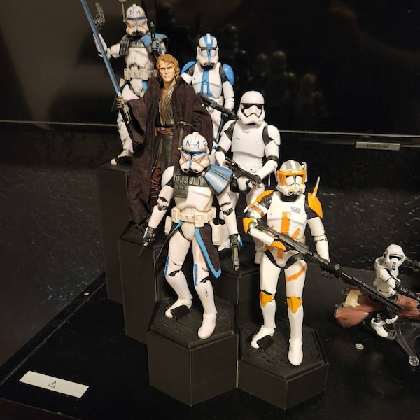 6" Action Figure Hexagon Stands and Risers - STL 3D Print Files Hex - Etsy