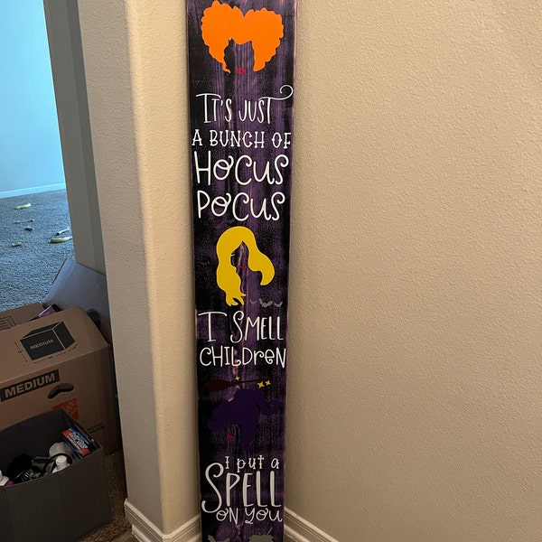 Hocus Pocus Front Porch Welcome Sign | I Put a Spell on You | I Smell ...