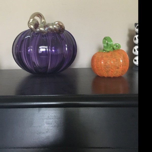 Beautiful Transparent Orange Pumpkin- A Classic Small Pumpkin Handmade ...