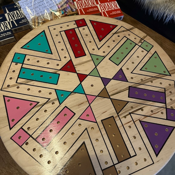 Fast Track (18" or 24") Maple (amishcountry) Game Board W/cards ...