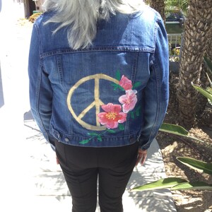 Hand Painted Adult Peace Jacket - Etsy