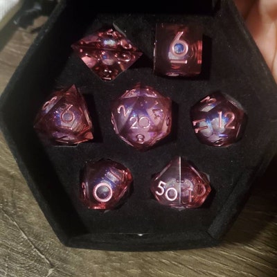 Full Set Blue Sandstone Polyhedral Dice Set Set Dungeons and - Etsy