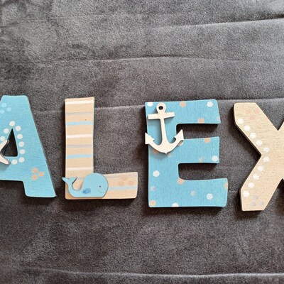 Wooden Letters Children's Room Door Names - Etsy