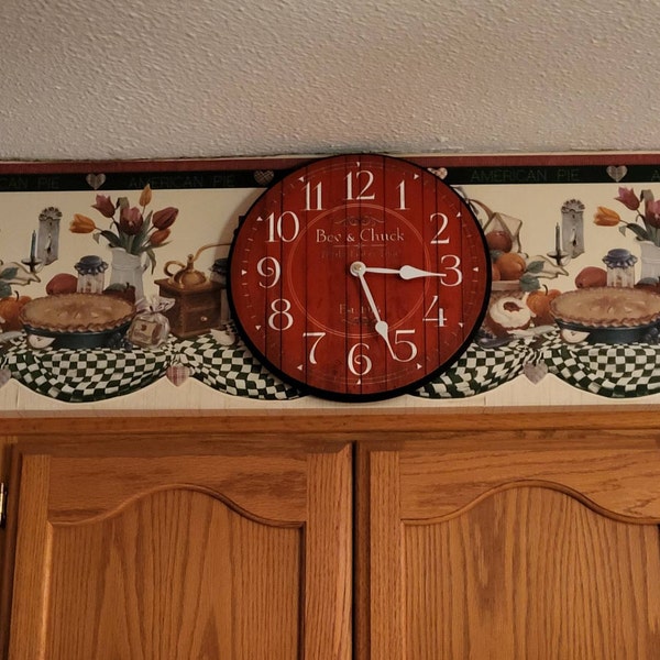 Nantucket Blue Wall Clock, 8 Sizes, EXTRA Quiet Mechanism, Lifetime ...