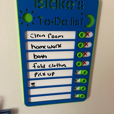 Sliding Routine Chart, Chore Chart, Daily Checklist, Kids Daily Tasks ...