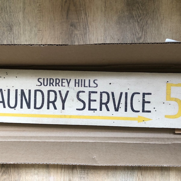 Arrow Laundry Service Wood Sign, 5 Cents per Load Laundry Room Location ...