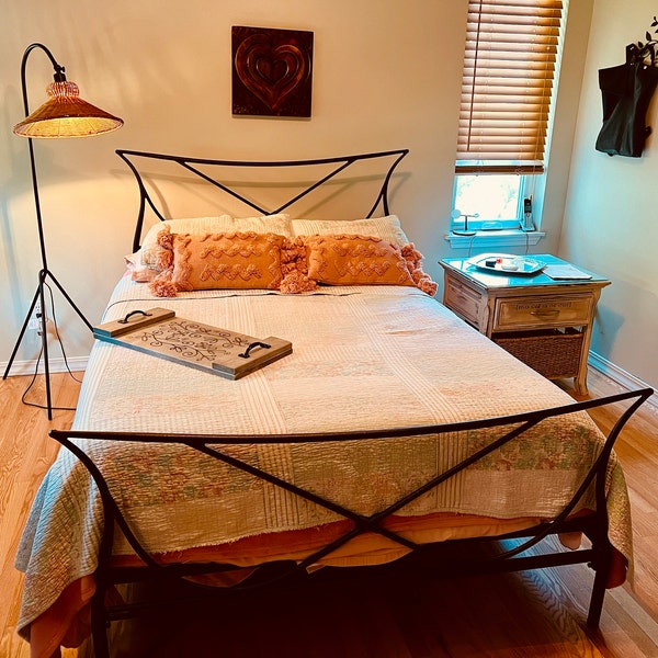 Antique Iron Industrial Style Elemental Dreams Bed IRIS | Industrial ...