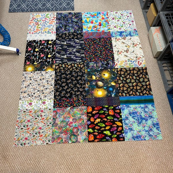 Atlantic Hoffman Dream Big Fabric Panel / Floral Quilt Panel by Hoffman ...