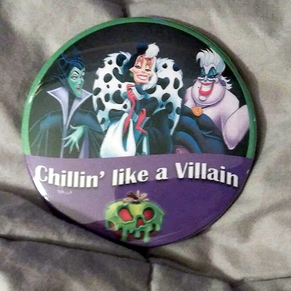 Chillin' Like a Villain Button - Disney Villain Button - Disney ...