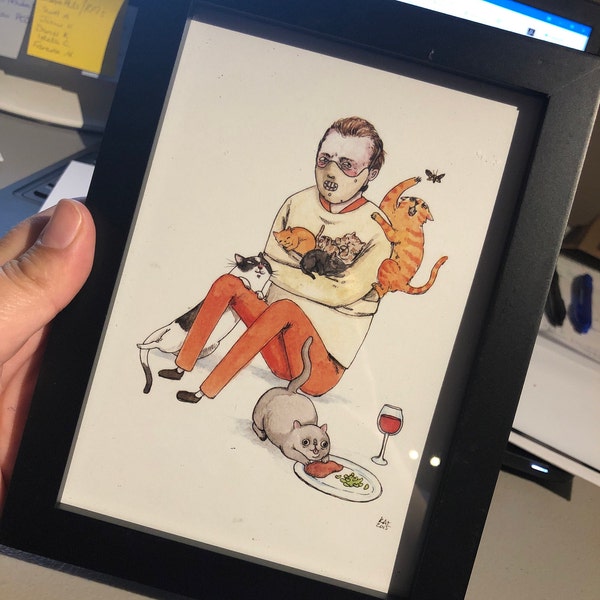 Hannibal Lect-purr - 5x7" Silence of the Lambs, Hannibal Lecter With ...